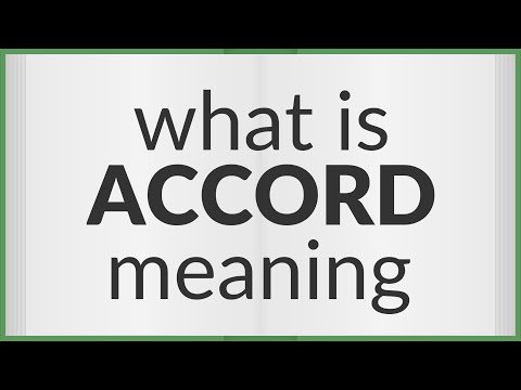 Accord | meaning of Accord