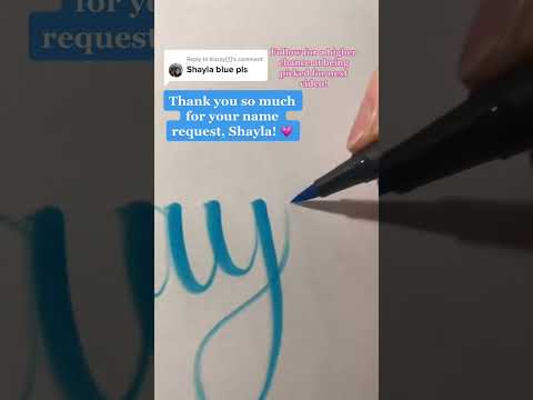 writing names in calligraphy pt. 125! #shayla #shorts