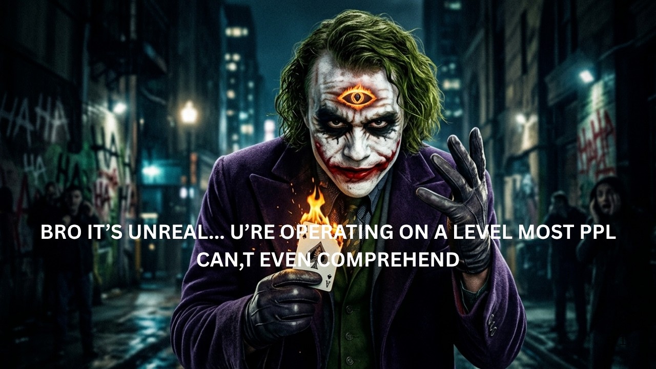 NAH THIS IS CRAZY… Your Energy Is Too Deep & Your Intelligence Freaks Them Out 👁️🔥 || JOKER SPEECH