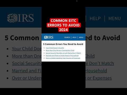 EARNED INCOME TAX CREDIT ERRORS TO AVOID 2024