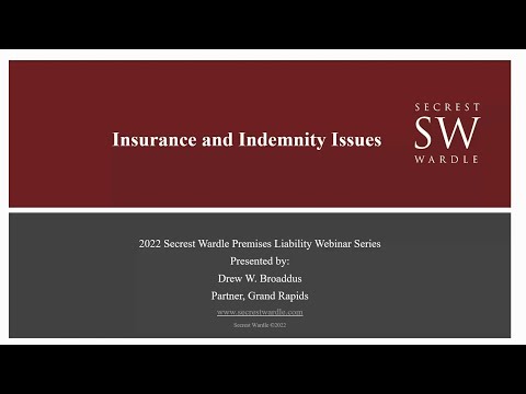 PLPG 2022 - Insurance and Indemnity Issues