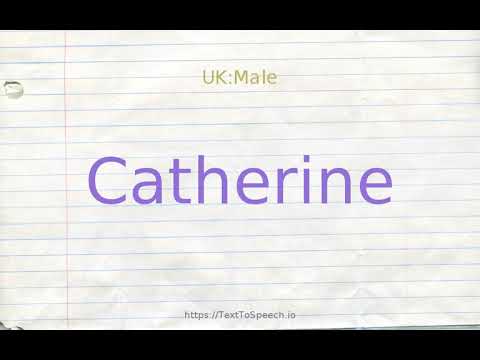 How to pronounce catherine