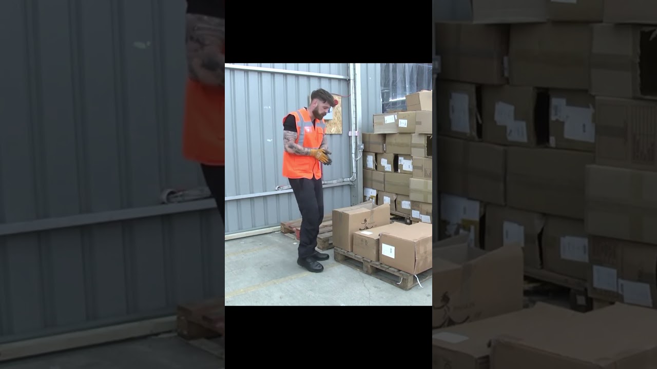 Lifting a Box off a Low Level Pallet - Manual Handling