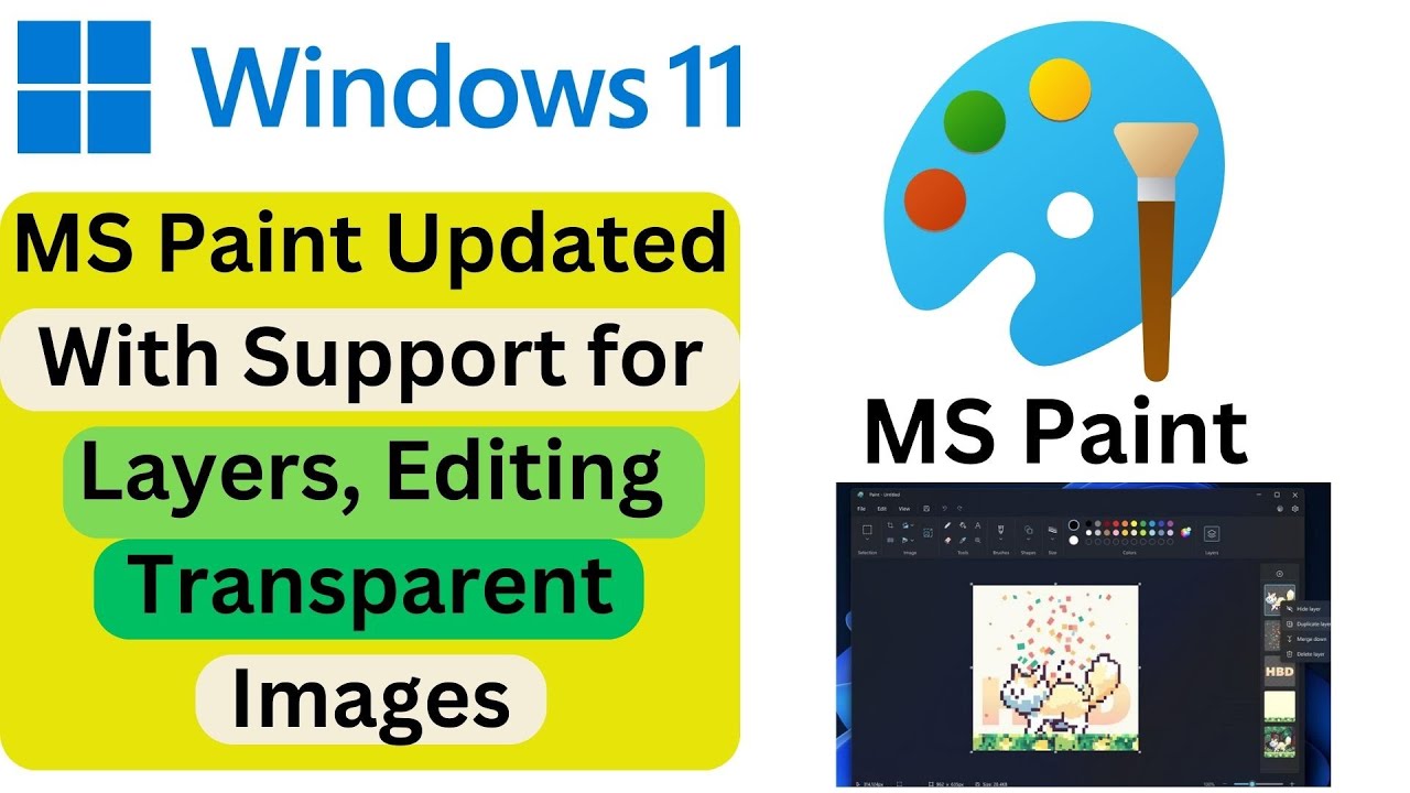 MS Paint Updated With Support for Layers, Editing Transparent Images