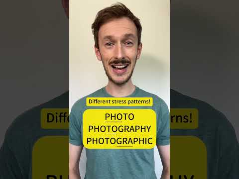 Word Stress: photo, photography, photographic