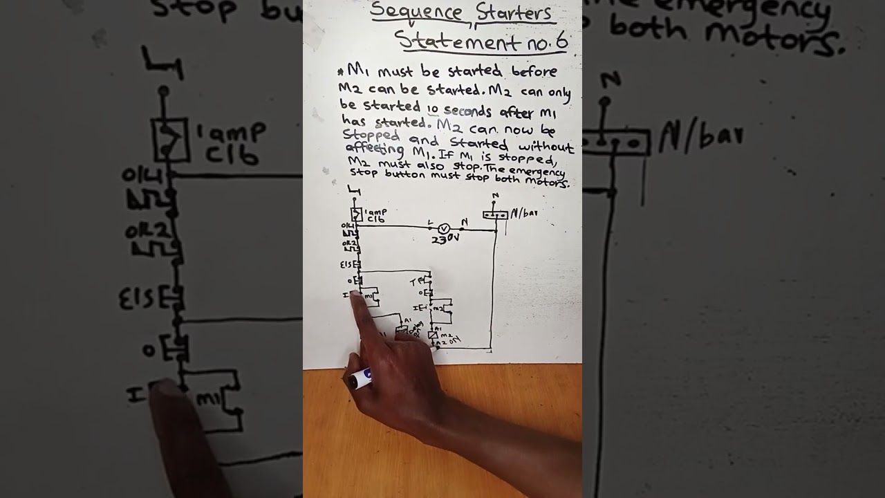 Sequence starters. Control circuit. Statement no.6. Lesson 0020