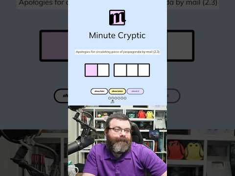 Minute Cryptic Jan 22nd, 2025 #wordgames #crypticcrossword #crossword