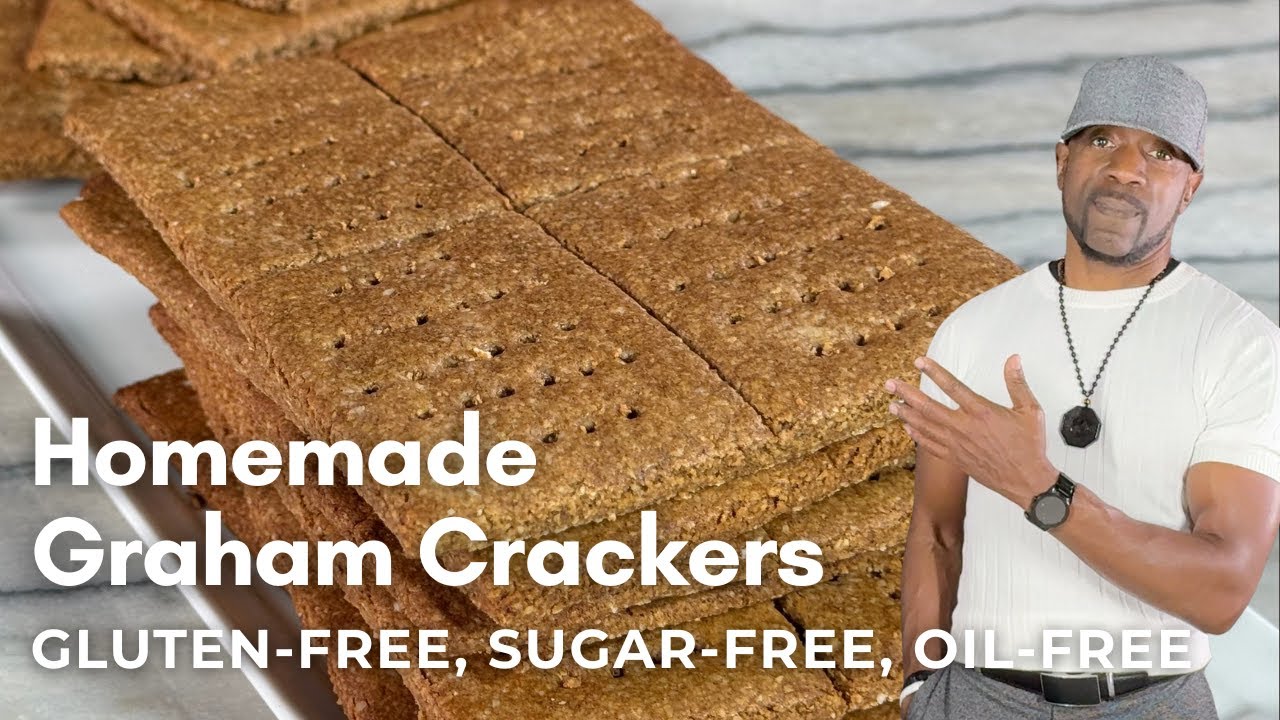 Homemade GRAHAM CRACKERS - Refined Sugar-Free, Gluten-Free, Oil-Free!