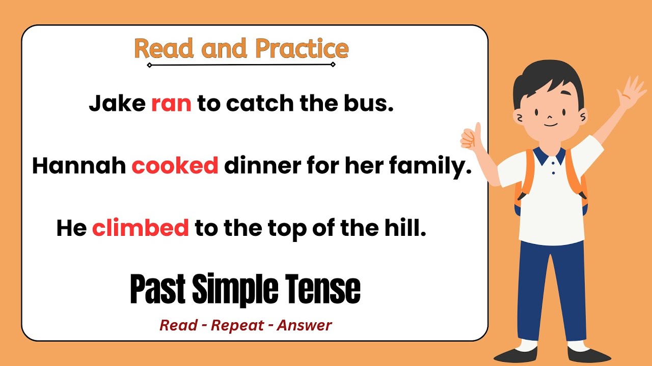 Past Simple Tense - KIDS Practice I Read-Repeat-Answer I with Teacher Jake