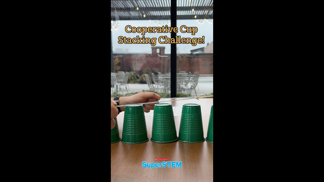 Have students team-up for this cup stacking activity from Scholastic SuperSTEM for grades 3 - 6!
