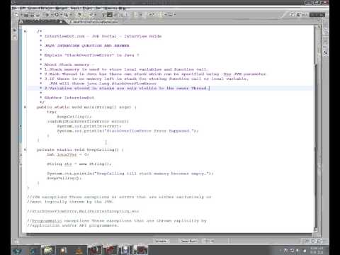 WHAT IS STACKOVERFLOWERROR IN JAVA
