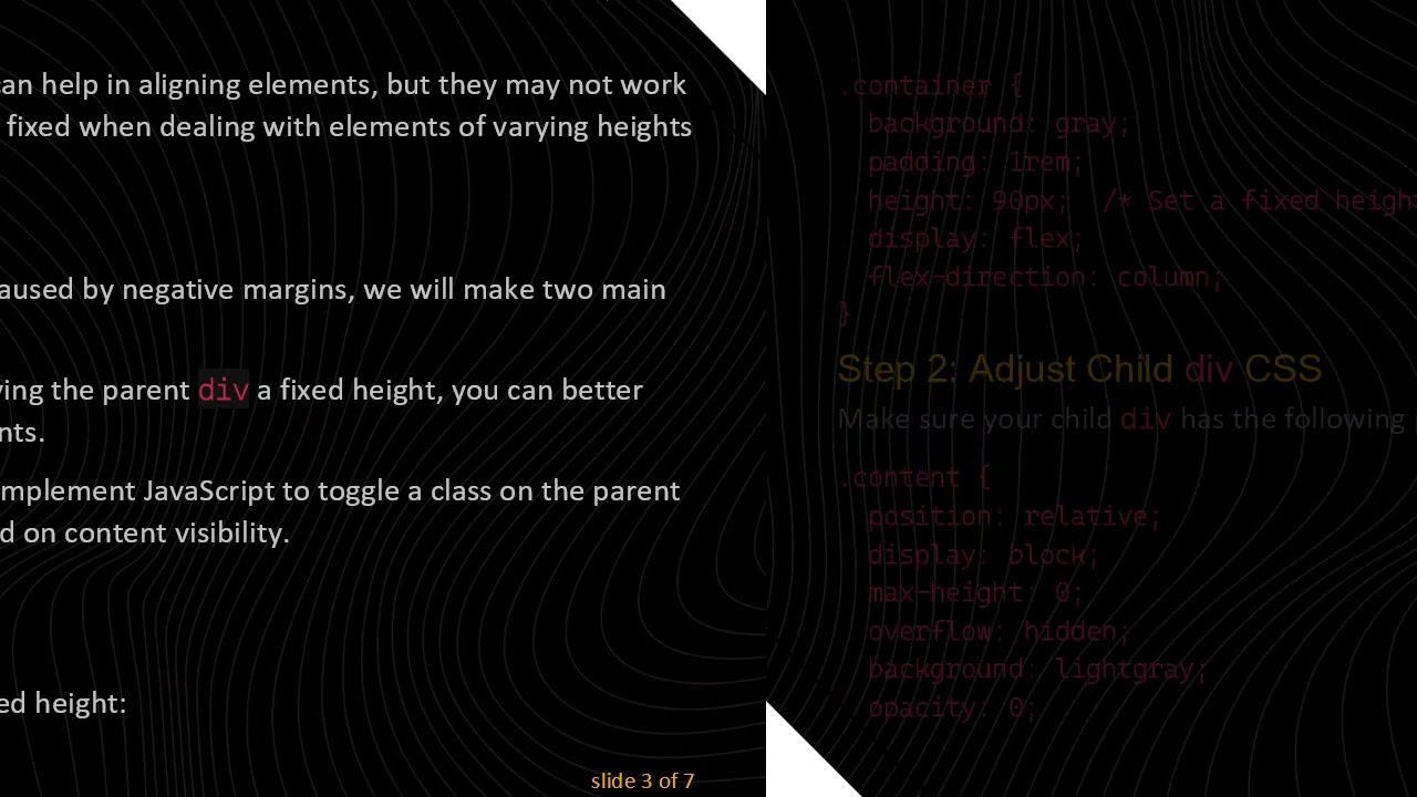 Fixing the Overflow Issue with Negative Margin in CSS