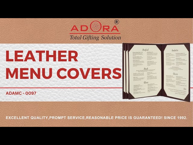 Menu covers - High Quality PU Leather Menu Cover Manufacturer from Mumbai