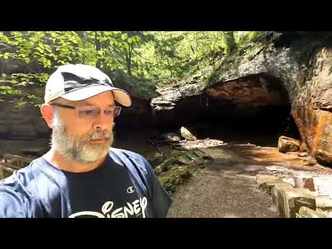 Hiking the trails at Frankfurt Mineral Springs. Old resort ruins.