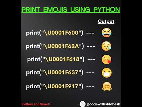 Print Emojis Using Python | #shorts