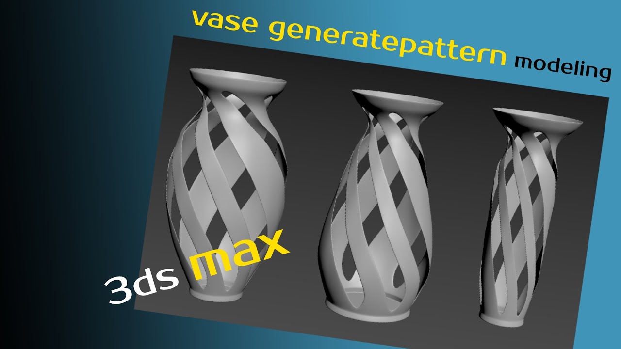 vase generate pattern modeling in 3dsmax