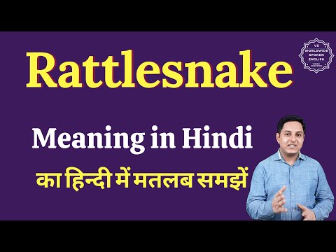 Rattlesnake meaning in Hindi | Rattlesnake ka matlab kya hota hai | English vocabulary words