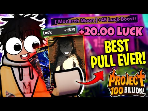 MY BEST & STRONGEST PULL WITH 185 LUCK!!! In Project 100 Billion! (Part 27) Anime Card Clash!