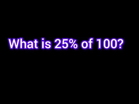 What is 25% of 100?-Math Percentage Problem