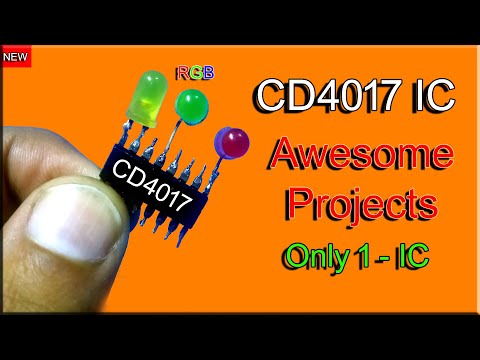 CD4017 IC Awesome Projects Using Only One IC | DIY Project | CD4017 LED chase without using NE555 IC