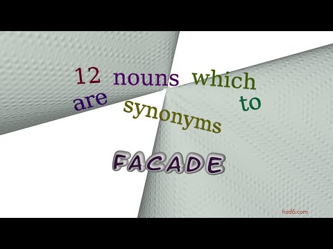 facade - 13 nouns which are synonym of facade (sentence examples)