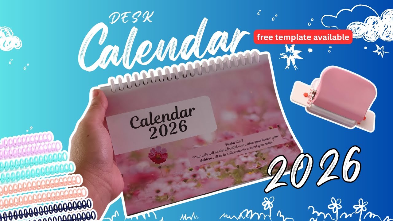 DIY Desk Calendar for 2026 - FREE CANVA EDITABLE TEMPLATE