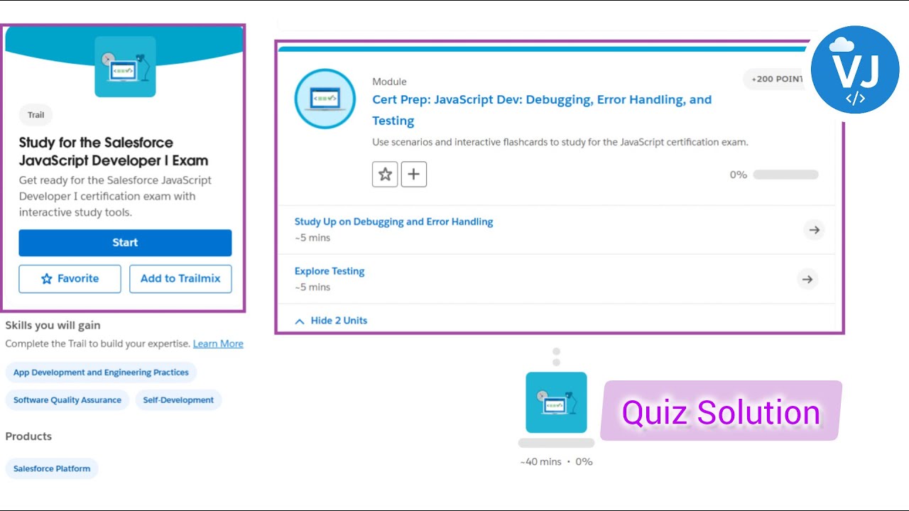 Salesforce JavaScript Developer I Exam | Cert Prep: Debugging, Error Handling, and Testing
