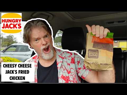 Hungry Jack's Cheesy Cheese Jacks Fried Chicken Burger Review