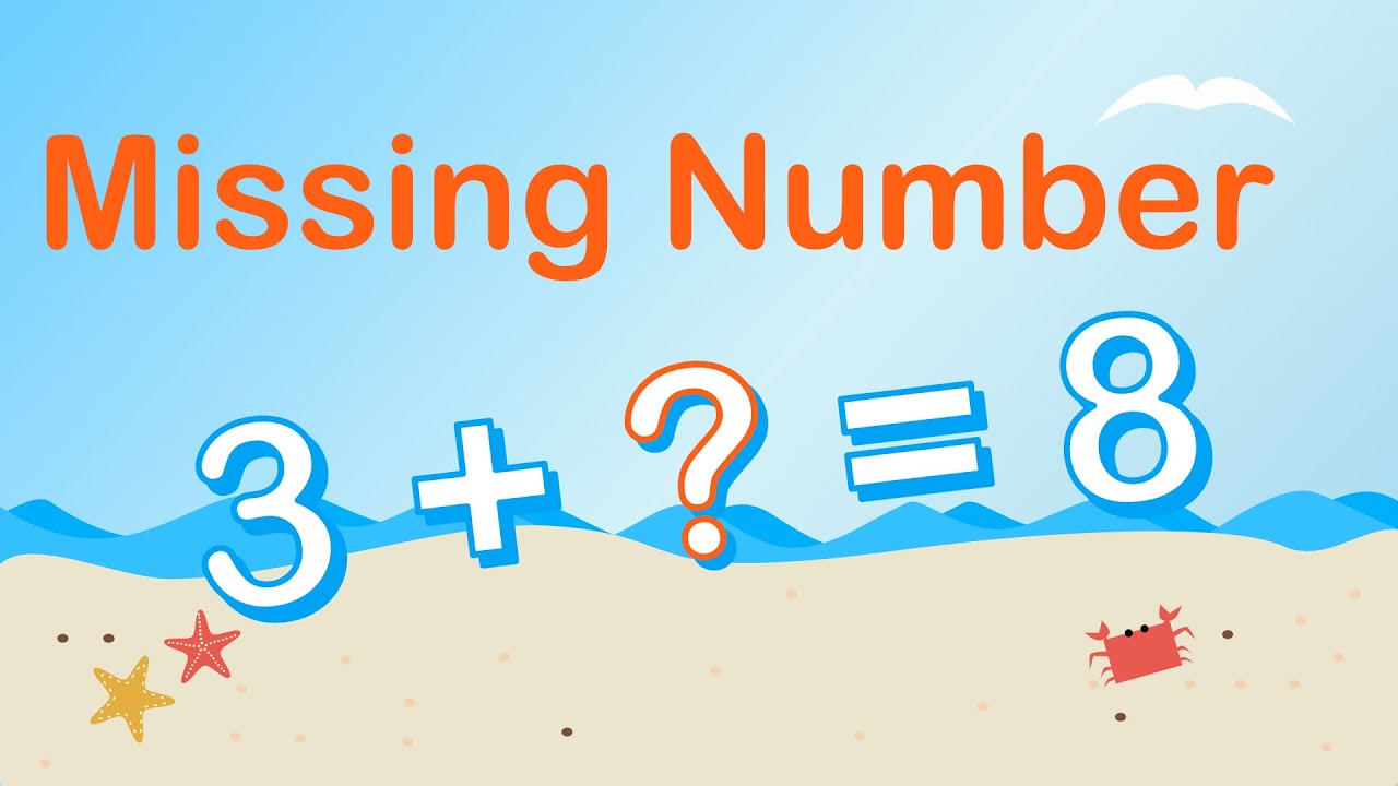 Missing Addends: The Beach (Numbers 1 - 10 / Kindergarten / First Grade)
