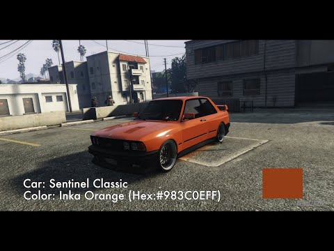 GTA Online - Paint Color Hex Code - Inka Orange (Short Cinematic)