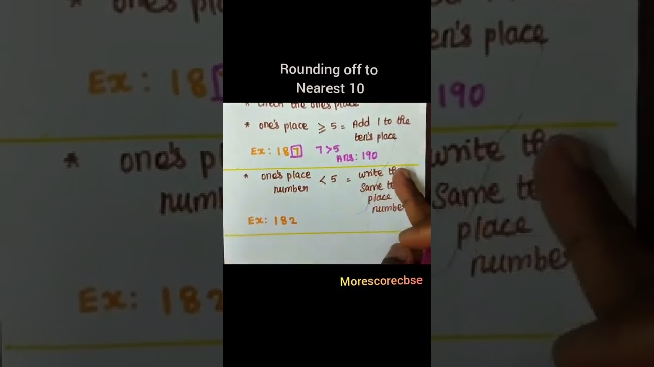 Rounding off to nearest 10 | #cbse #worksheets #class6 #numbers #maths #grade6 #rounding #ten #one