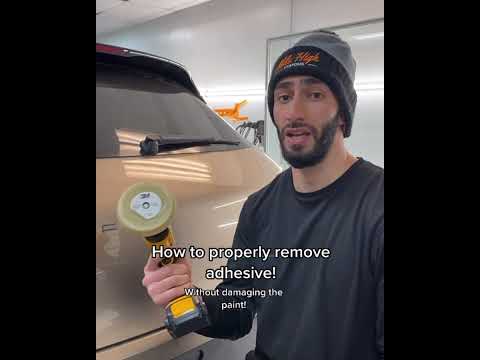 How to EASILY remove adhesive off paint! *Rubber Wheel*