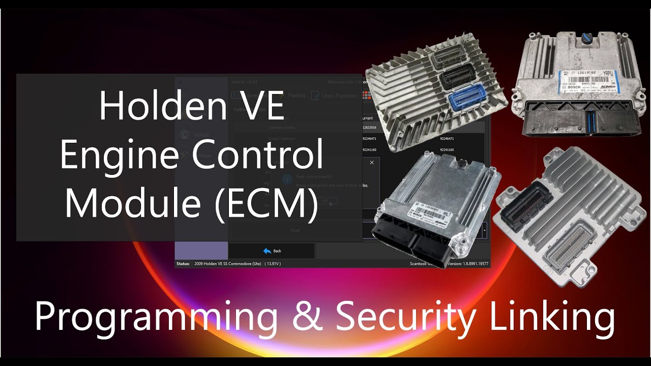 Holden VE Commodore Engine Control Module (ECM) Programming and VIN Security Linking E39 E69 E77 E38