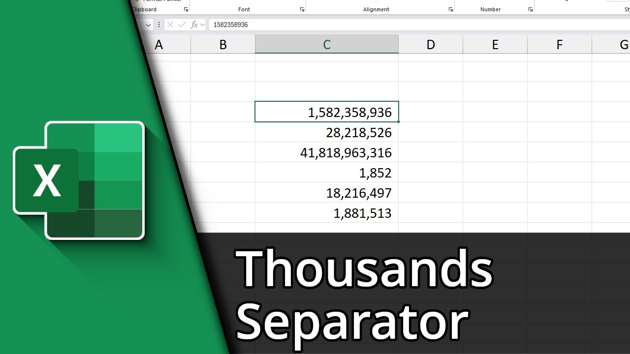 Excel Show Thousands Separator ✅ Tutorial