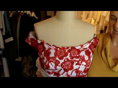 Red and White Wedding Dress