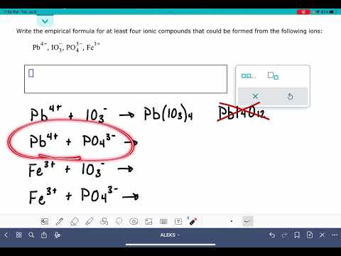 ALEKS: Predicting the formula of ionic compounds with common polyatomic ions