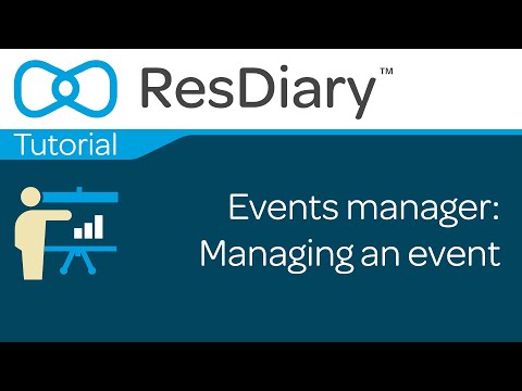Events manager: managing an event