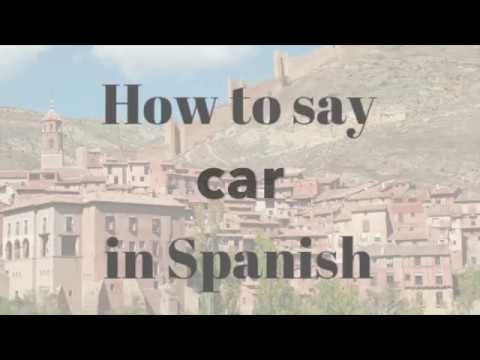 How to say car in Spanish