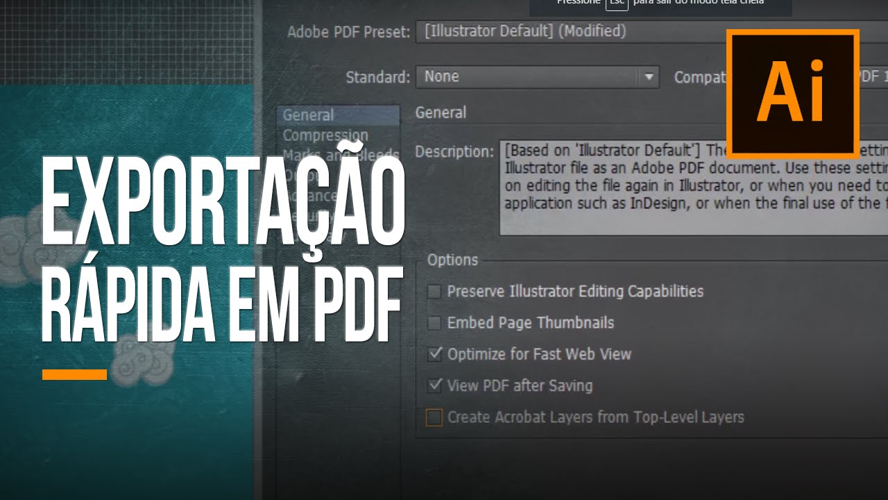 ILLUSTRATOR CC (EXPORTAÇÃO RÁPIDA EM PDF)