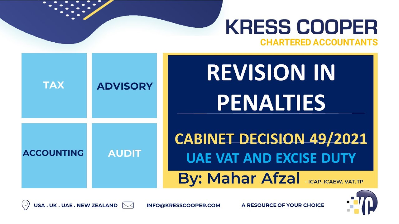 UAE VAT Update | Revised VAT & Excise Tax Penalties 2021 | Cabinet Decision No. 49 Explained