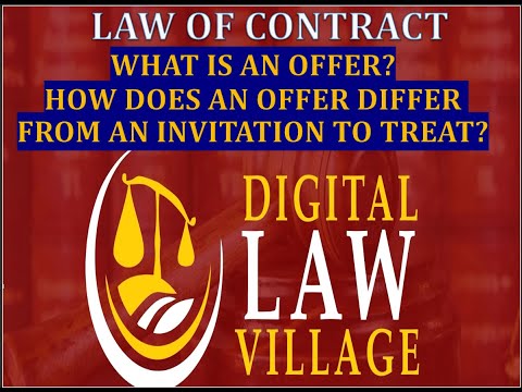 Offer / Invitation to treat (Contract Law Lecture 1)