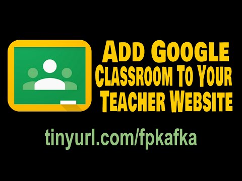 Teacher Website - Add Google Classroom Icon & Info