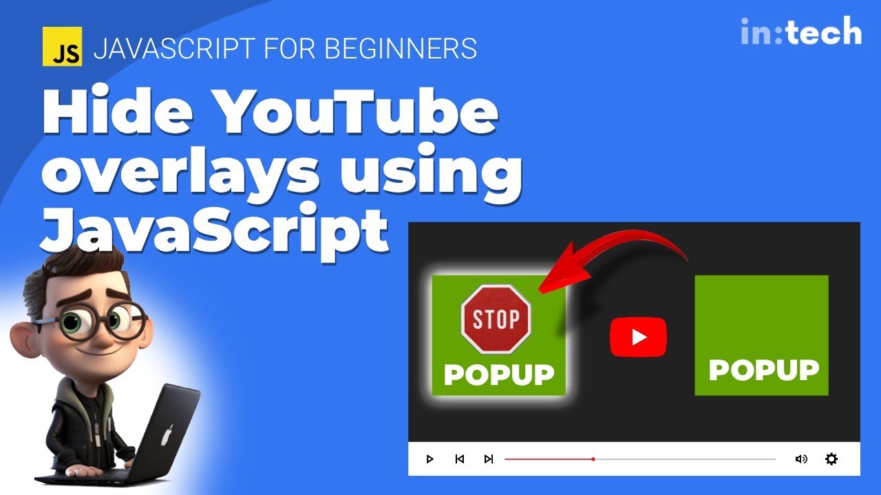 Create a Bookmarklet to hide (annoying) YouTube Overlays using JavaScript (Level: Beginner)