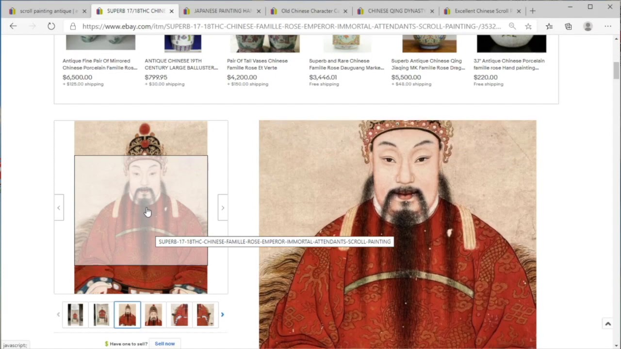 Price Check - Antique Chinese Scroll Paintings and how they are faring on eBay in November 2020