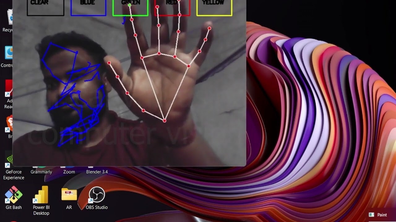 Air canvas using computer vision