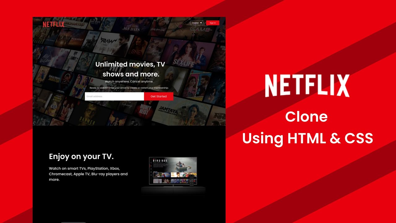 How To Make Netflix Website Clone Using HTML And CSS