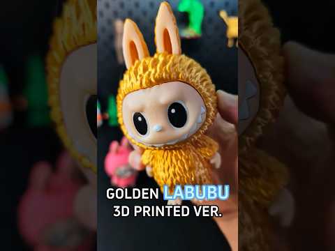 Labubu Sells for $1000? 3D-Printed a GOLD One for $0.7! 😱#labubu #3dprinting #diytoys #trendingtoys