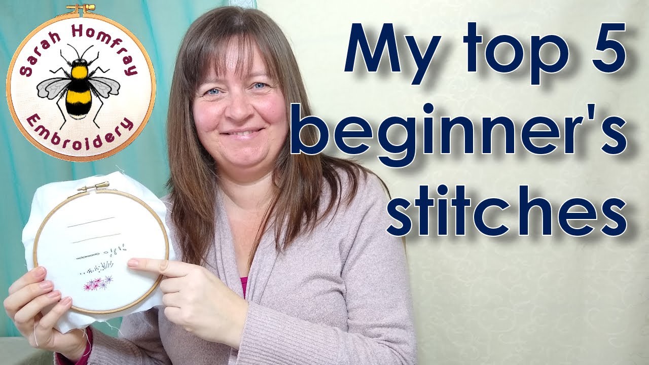 FIVE essential stitches to start embroidery - Beginners Hand Embroidery tutorial part 2