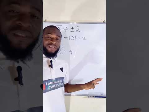 √4≠±2 | Square root of 4 is not ±2