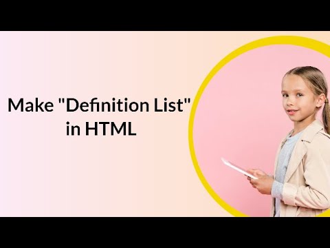 Make "Definition List" in HTML